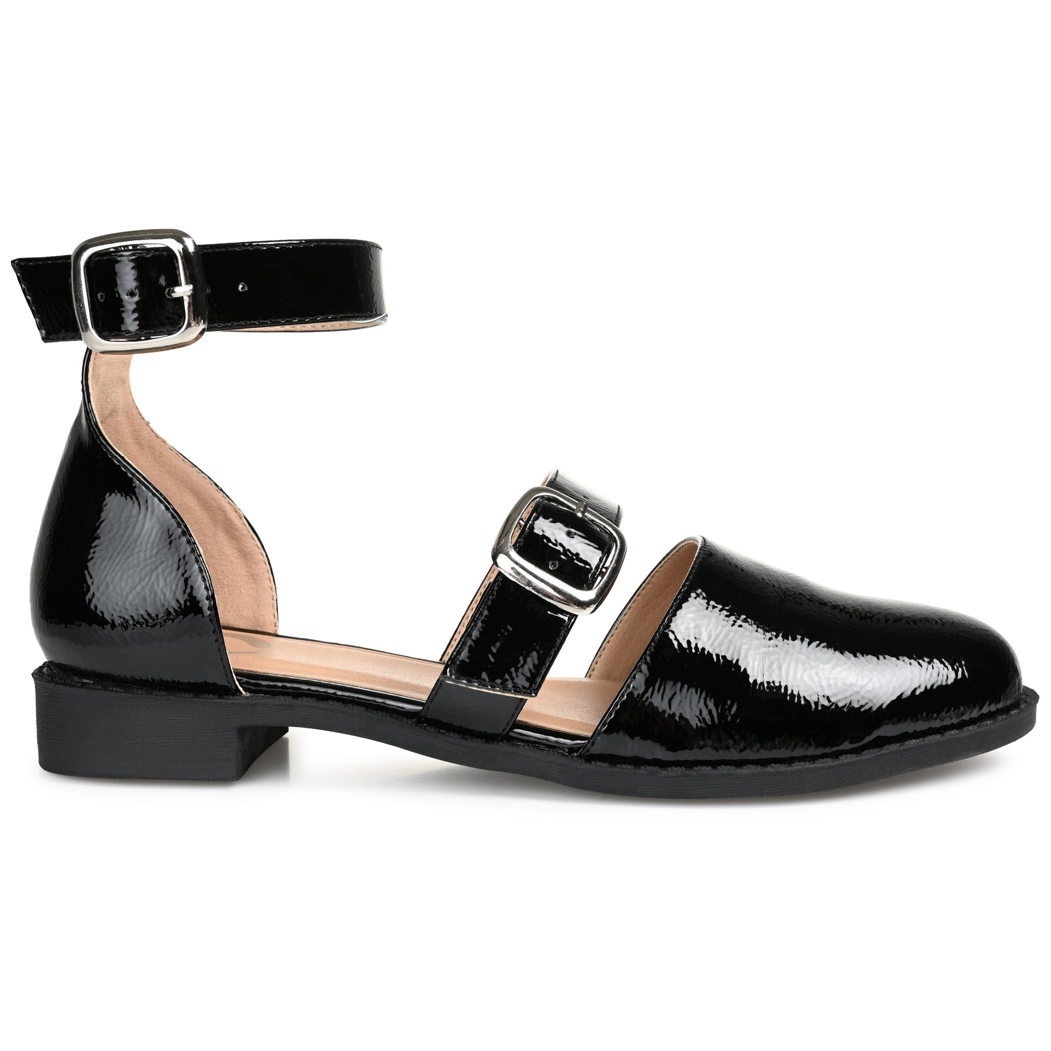CONSTANCE MARY JANE LOAFER FLATS IN WIDE - Black