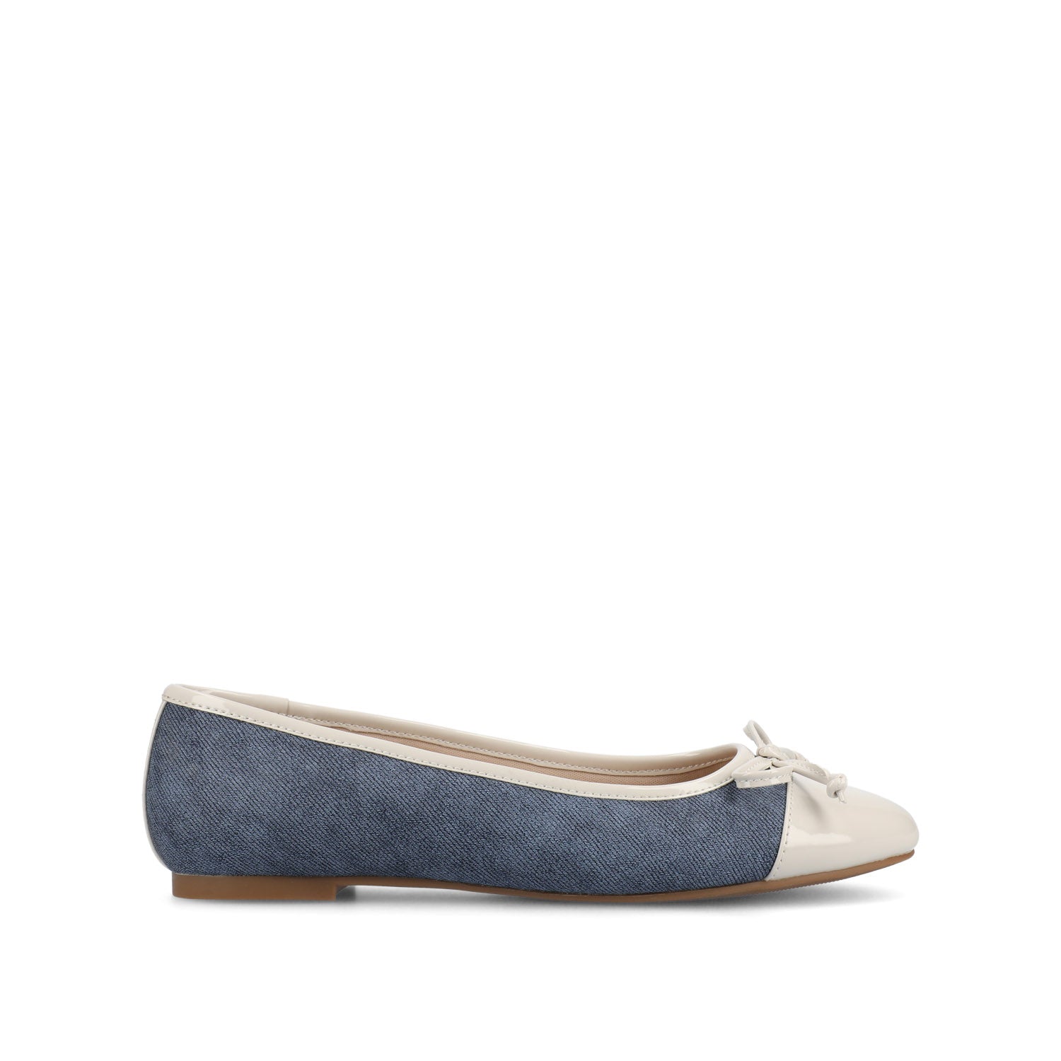 KAIAH CAPTOE BALLET FLATS IN WIDE - Classic Blue Denim