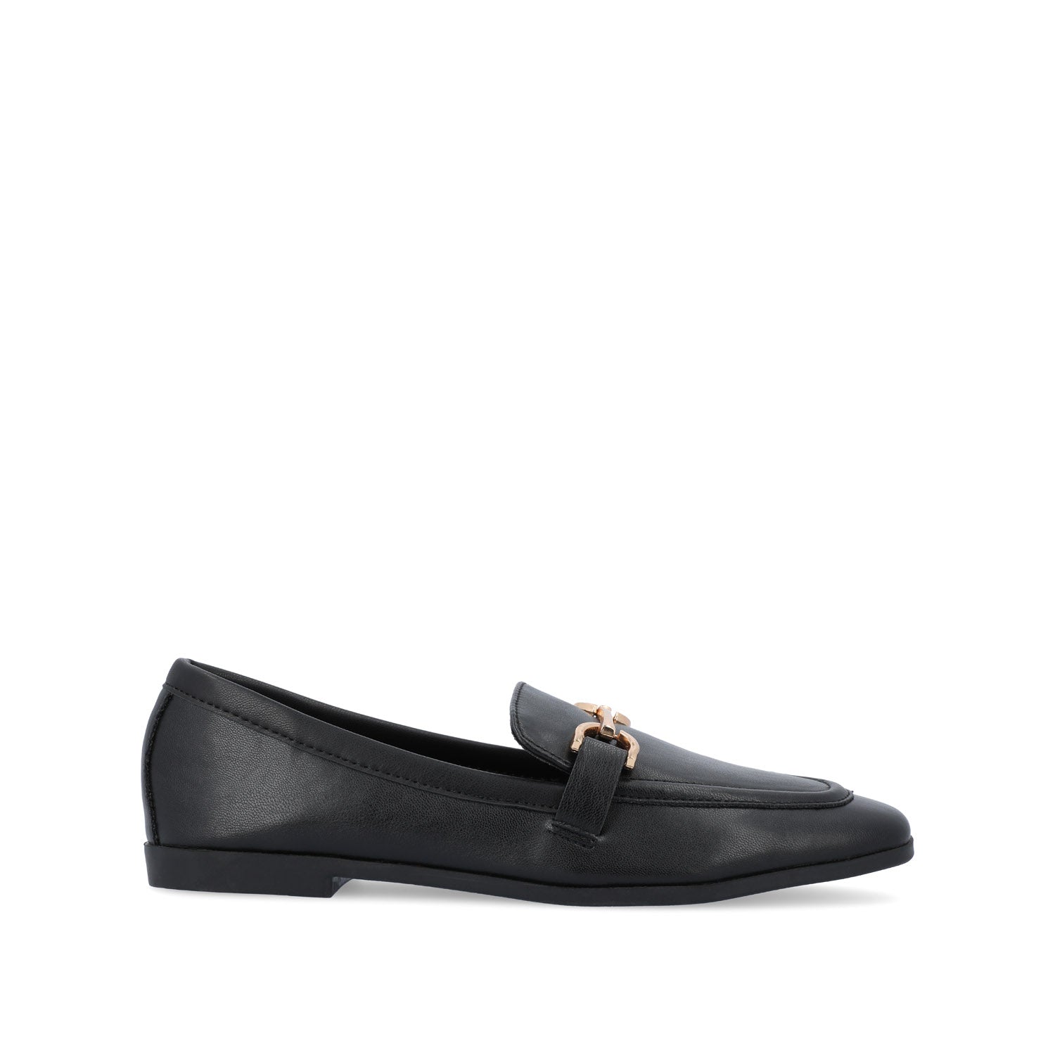 MIZZA LOAFER FLATS IN VEGAN LEATHER - Black PU