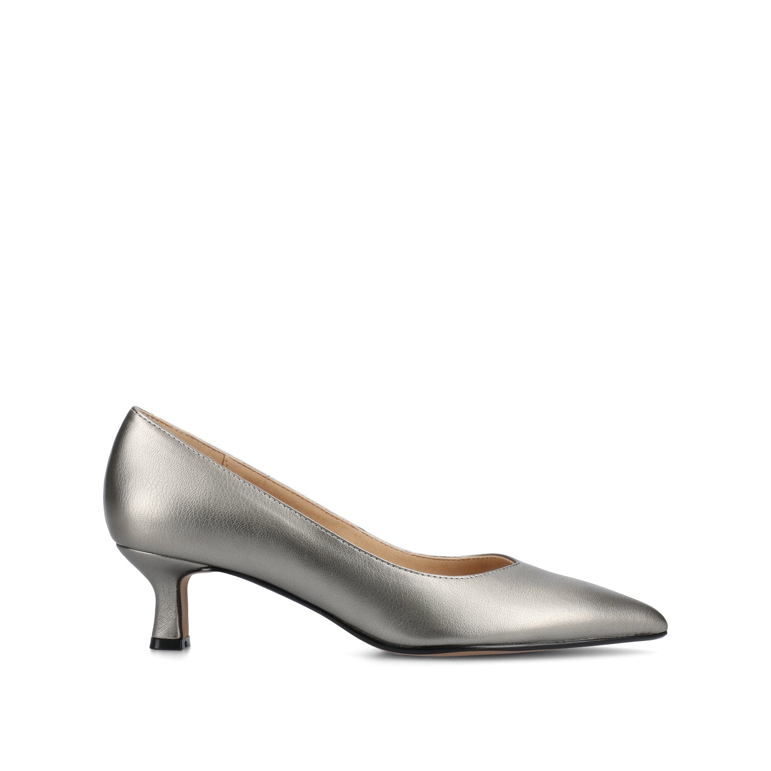 PAMMIE STATEMENT KITTEN HEELS IN WIDE - Pewter