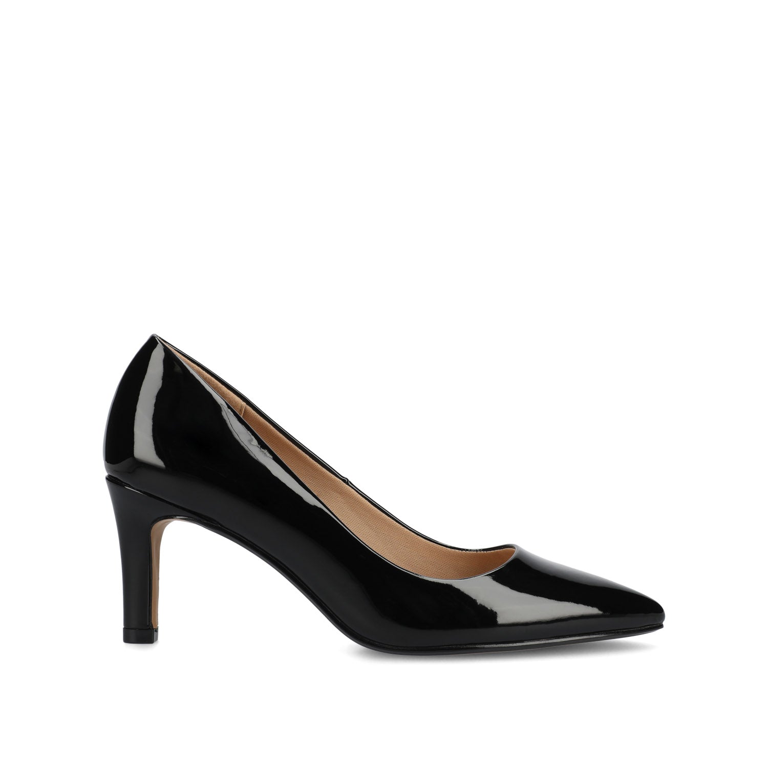 SCYLEE PATENT STILETTO HEELS IN WIDE - Black Patent