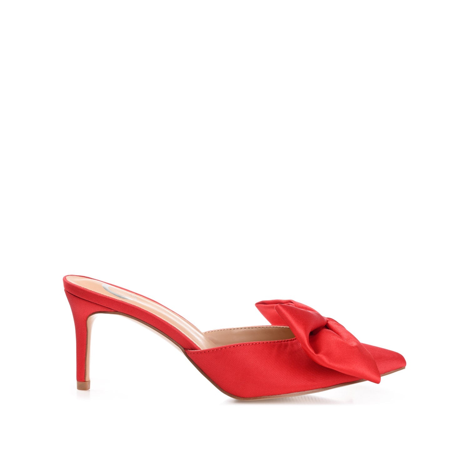TIARRA STILETTO HEELS IN SATIN - Red
