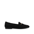 WRENN LOAFER FLATS IN FAUX SUEDE - Black Faux Suede